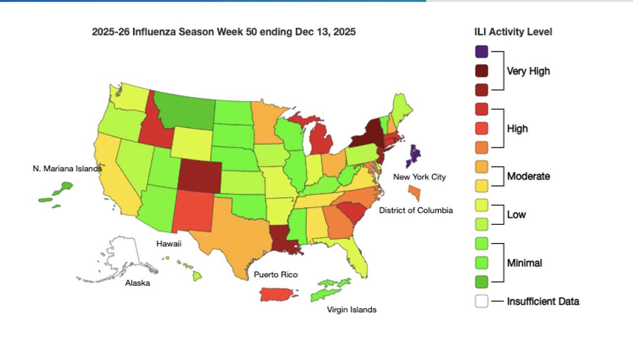 These States Have Highest Flu Rates As Christmas Nears: See Map ...
