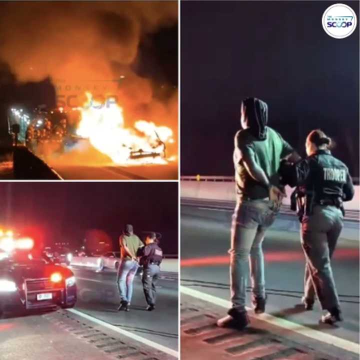 DWI Thruway Driver Pulled From Fiery Car, Led Away In Cuffs On ...