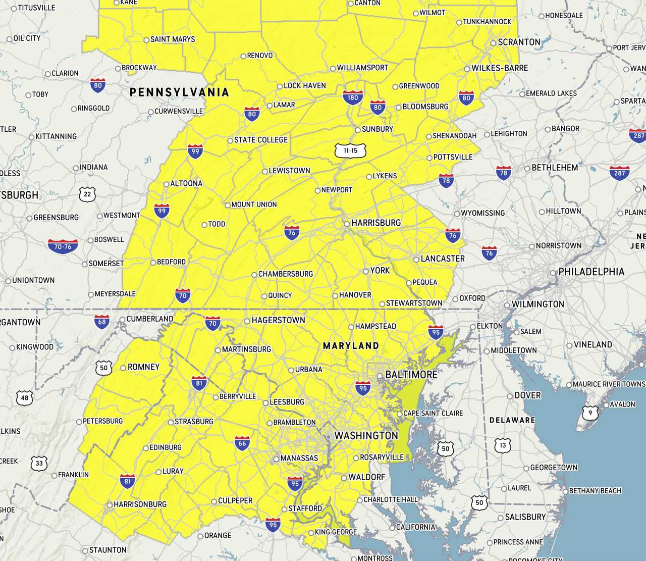 Severe Thunderstorm Watch Issued In Parts Of DMV Region | Perryville ...