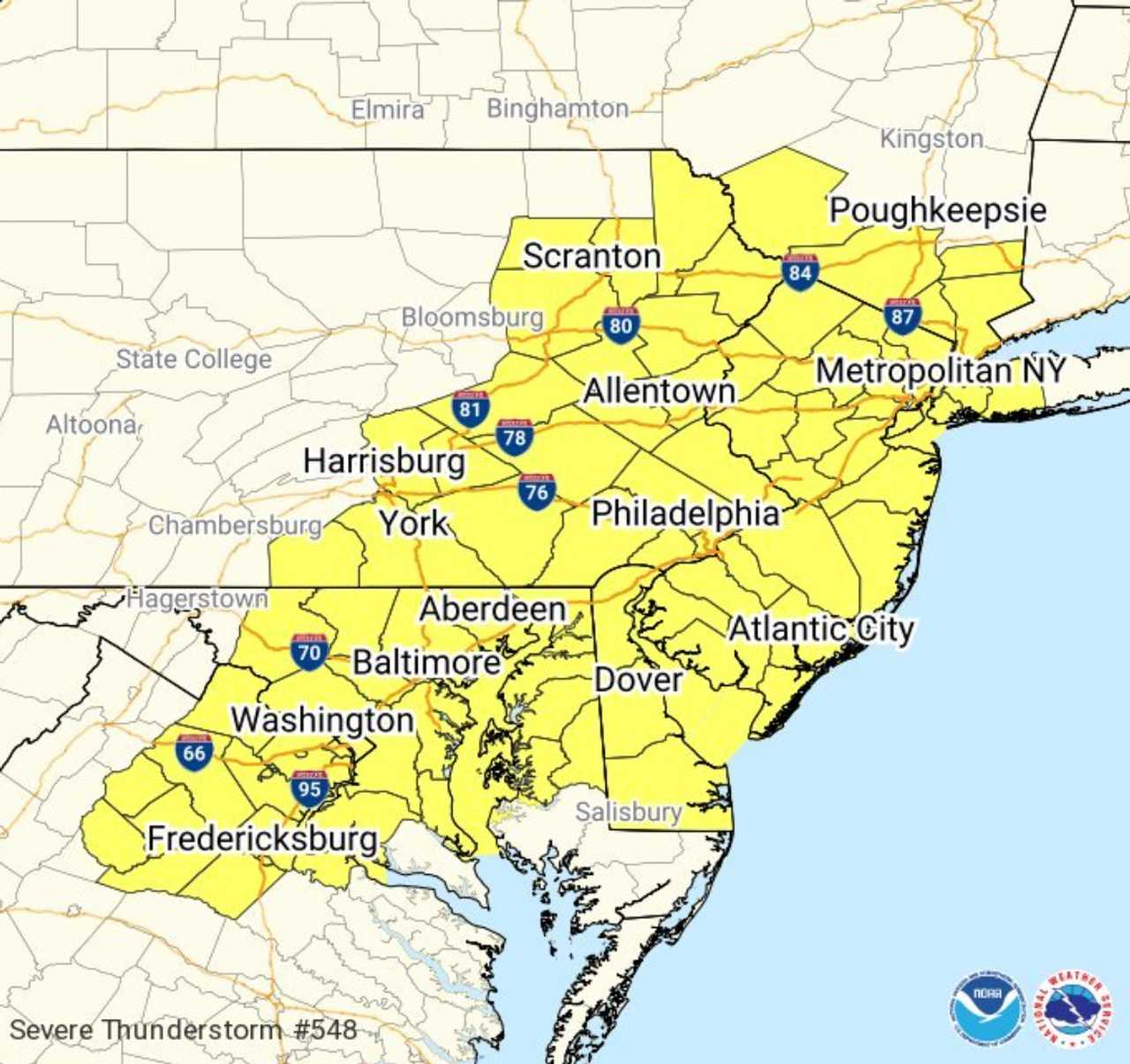 Severe Thunderstorm Watch Issued In Parts Of DMV Region | Baltimore ...