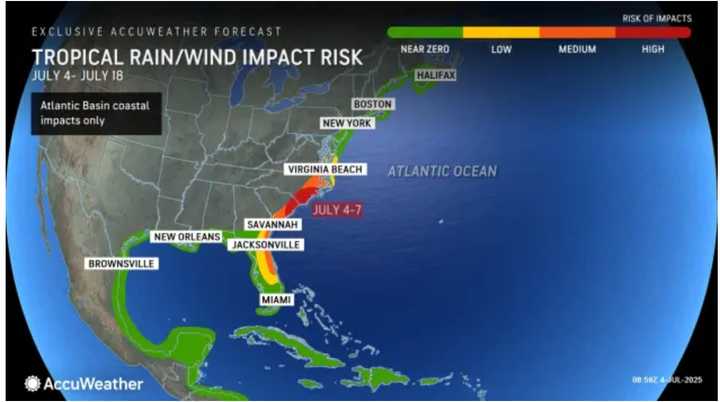 Tropical Depression Forms Off Atlantic Coast: Here's Projected Track ...