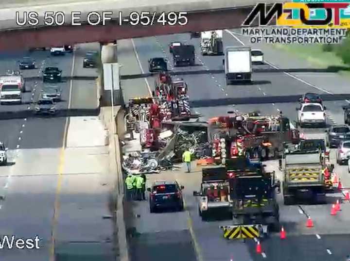 Truck Crash Shuts Down US 50, I-95 Ramp In Prince George’s County: ‘Extended Closure’ | Bowie ...