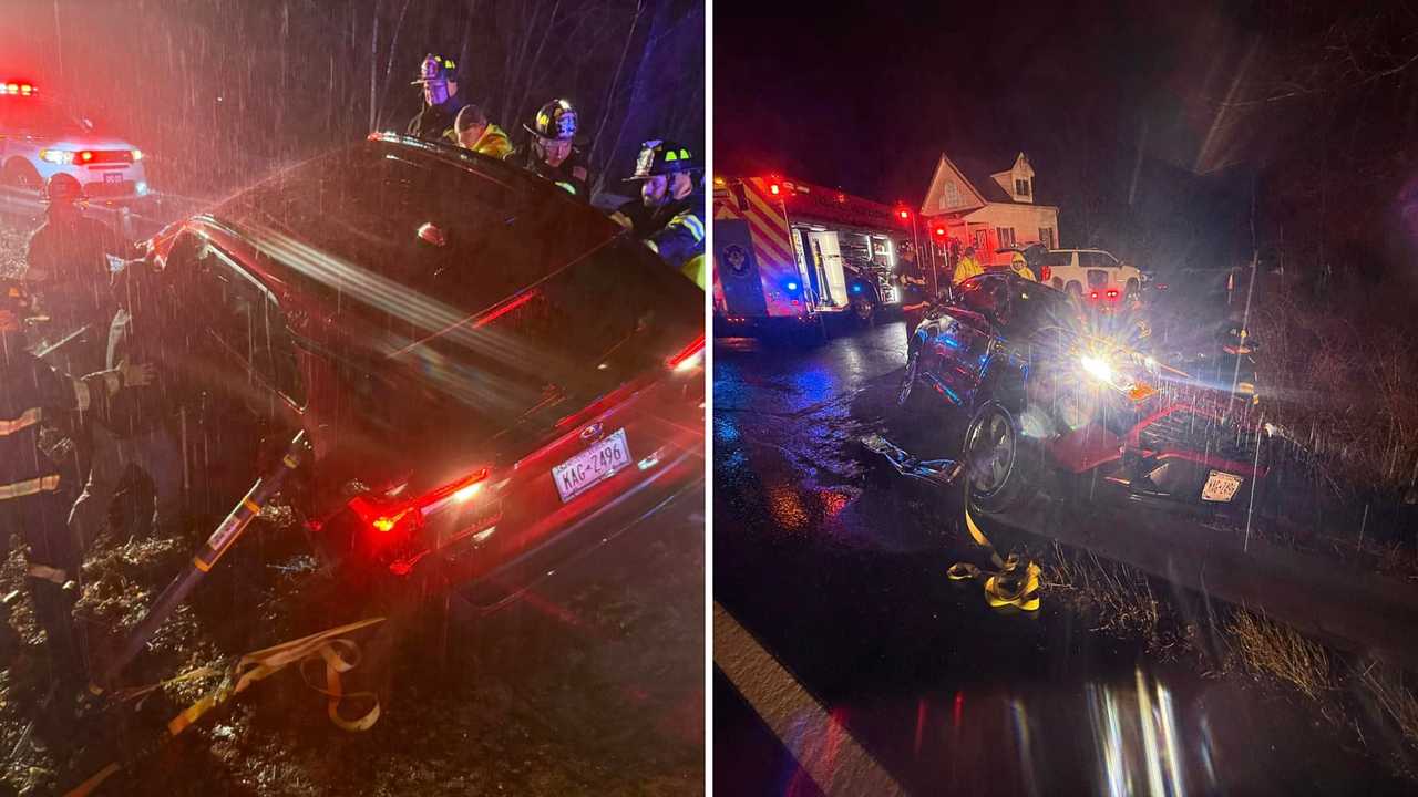 Car Crashes On Guardrail, Nearly Flips In Pawling | Pawling Daily Voice