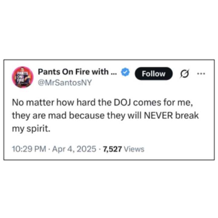 'Unrepentant' George Santos Crying Out For 'Significant' Prison Time ...