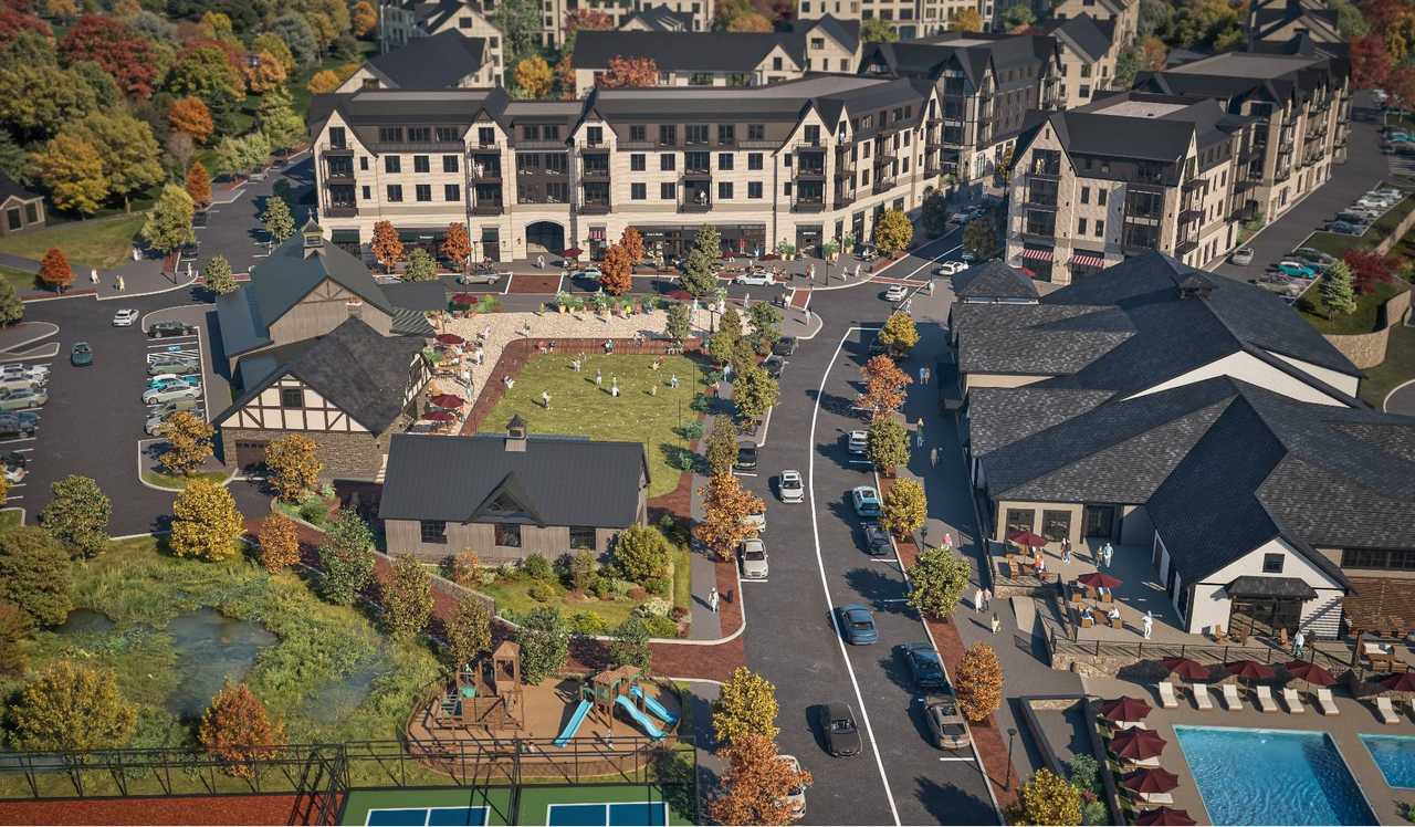 Work Begins On Upscale Village With Apartments, Shops, Ice Rink In ...