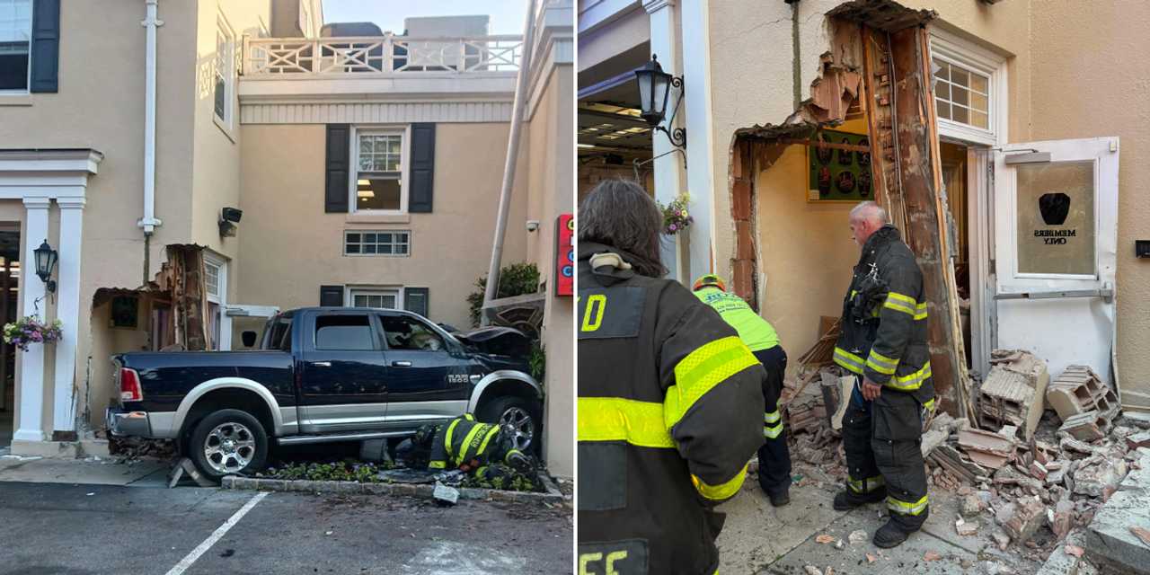 Truck Crashes Into Locust Valley Firehouse, Driver Pulled From Flames ...