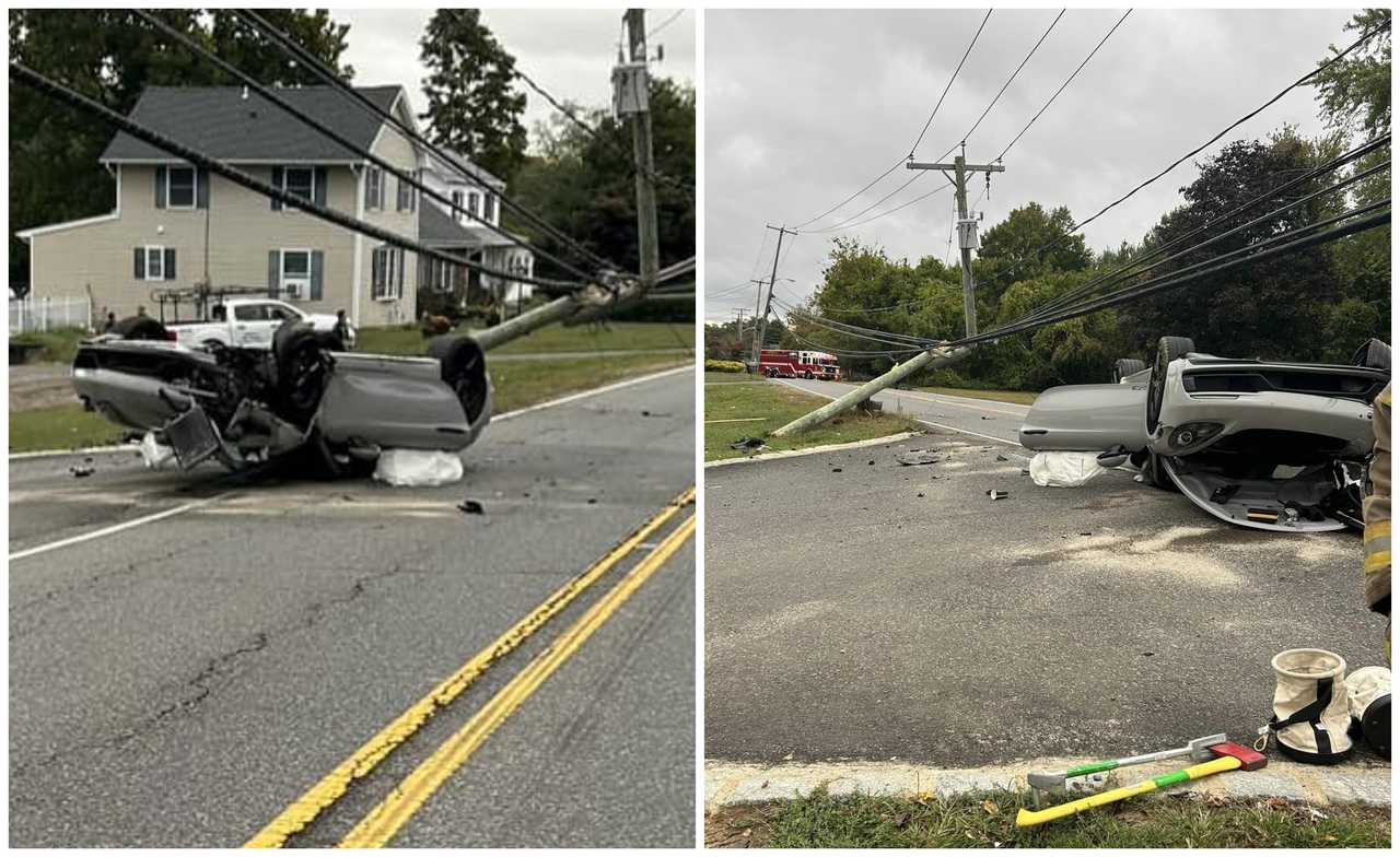 Car Strikes Utility Pole In Central Jersey, Knocking Out Power In ...