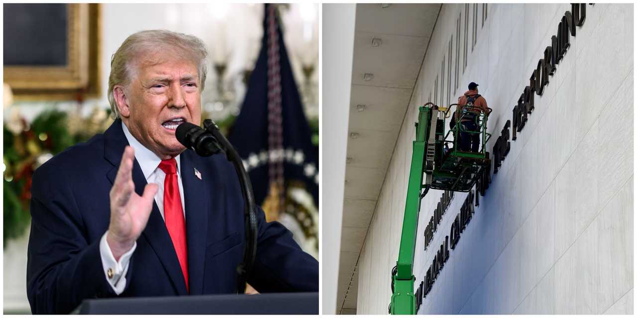 Trump's Name Added To Kennedy Center Sign Amid JFK Family Outrage | Rye ...