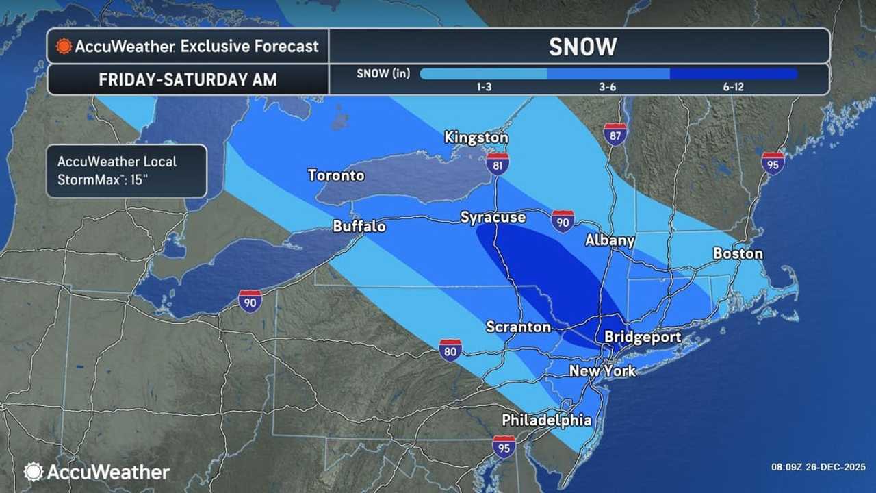 6–12 Inch Snowfall Zone Expands As Major Post-Christmas Storm Hits ...