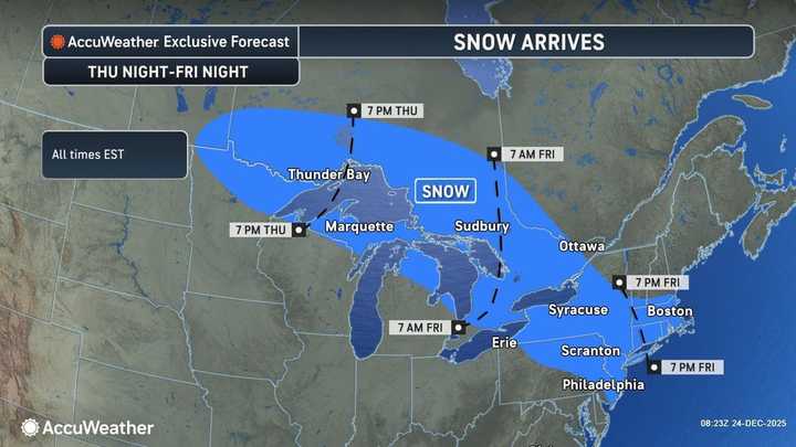 6–12 Inch Snowfall Zone Expands As Major Post-Christmas Storm Hits ...
