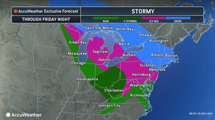 6–12 Inch Snowfall Zone Expands As Major Post-Christmas Storm Hits ...