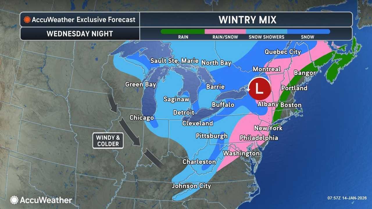 New Storm Timeline: Cold Front To Usher In Icy Spots, Snow, Rain Across ...